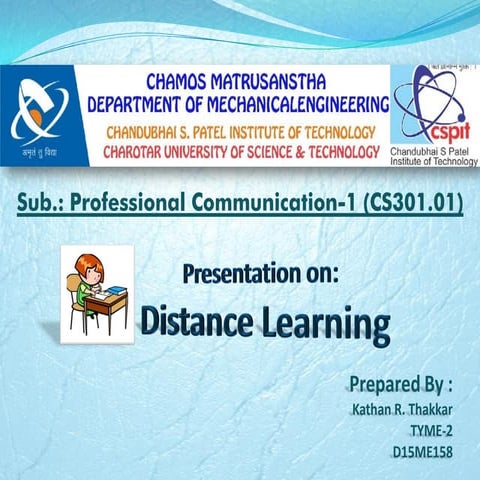 Distance Learning | PPT