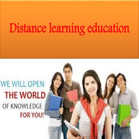 Distance learning education | PPT