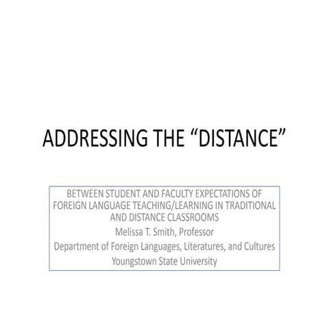 Distance presentation | PPTX