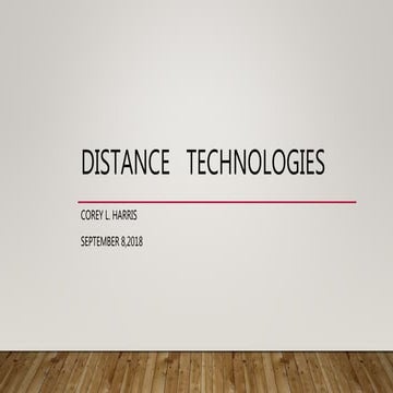 Distance Technologies | PPT