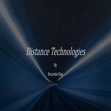 Distance technology slideshare | PPTX