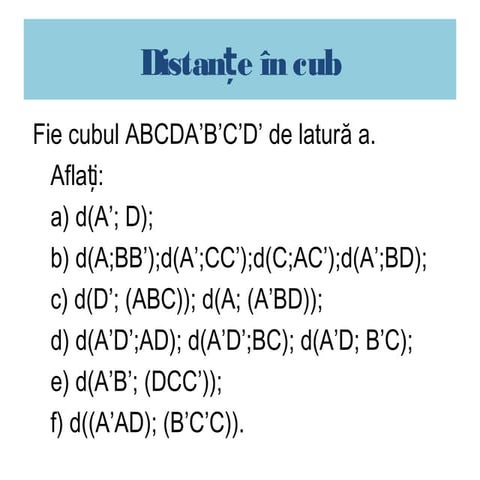 Distante in cub clasa 8 | PPT
