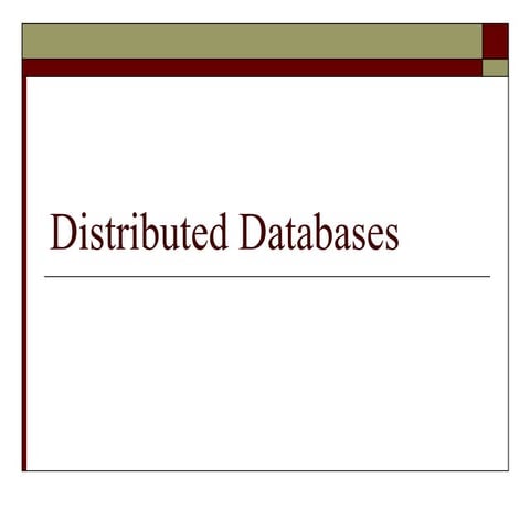 Distributed Database Management Systemppt Databases Computer Software And Applications