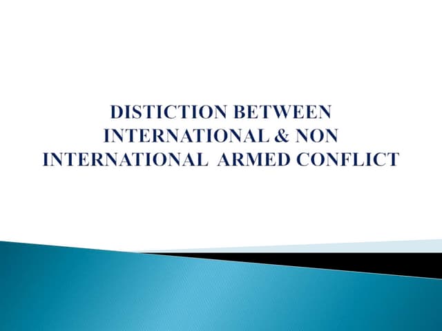 Law of Armed Conflicts | PPTX