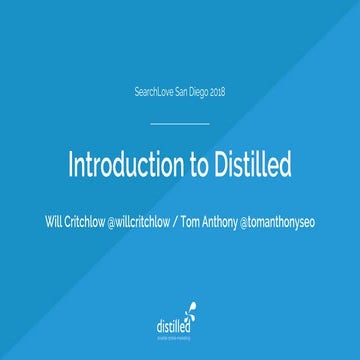 SearchLove San Diego 2018 | Tom Anthony & Will Critchlow | An Update ...