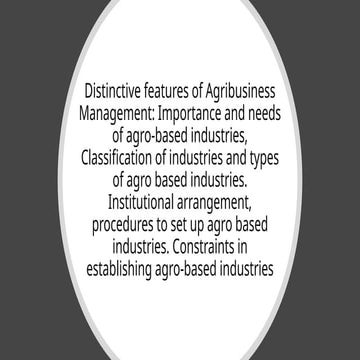Introduction to Agribusiness Management | PPTX