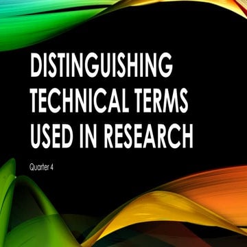 Technical terms used in research | PPTX