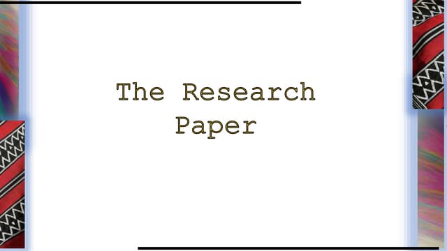 BASIC RESEARCH TERMINOLOGIES | PPTX