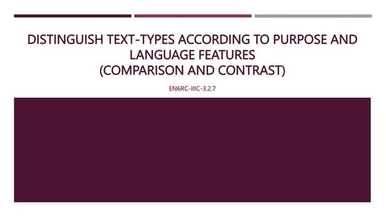 Compare and contrast_ppt | PPT