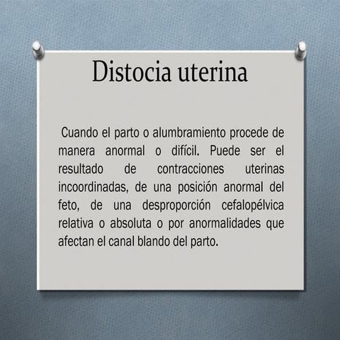 Distocia uterina | PPT
