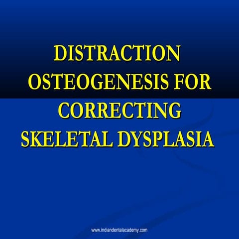 Distraction osteogenesis 1 /certified fixed orthodontic courses by ...
