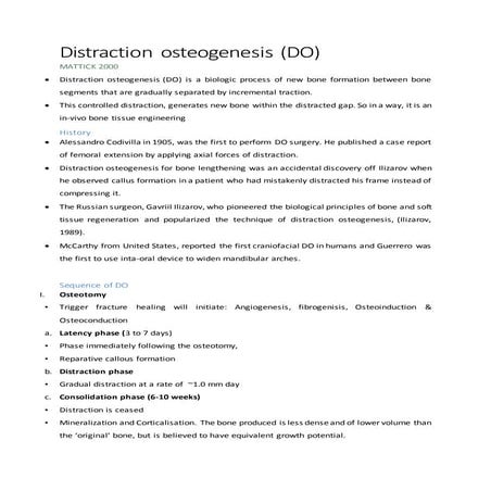 Distraction osteogenesis by Almuzian | DOCX