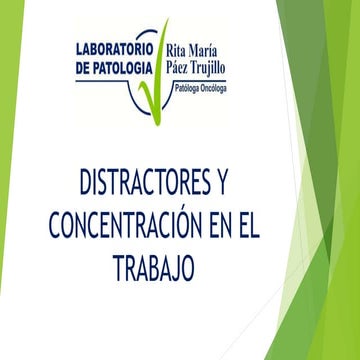 Distractores y concentración en el trabajo | PPTX