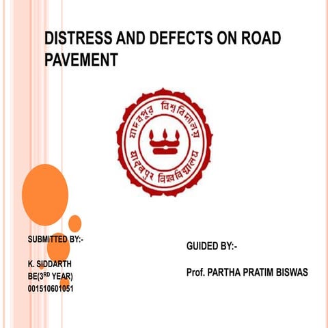DISTRESS AND DEFECTS ON ROAD PAVEMENT.pptx