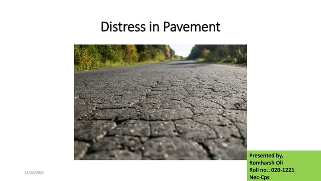 Failures in flexible pavement | PPTX