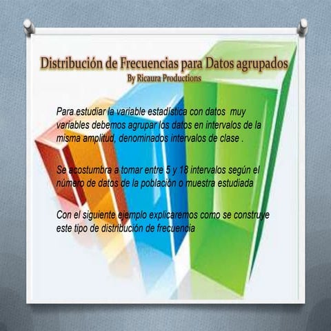 Distribución de frecuencias para datos agrupados [autoguardado | PPTX