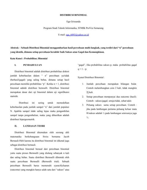 Distribusi binomial | PDF