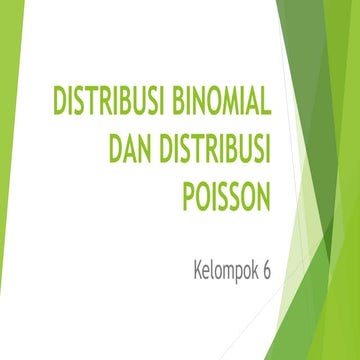Distribusi binomial dan distribusi poisson | PPTX