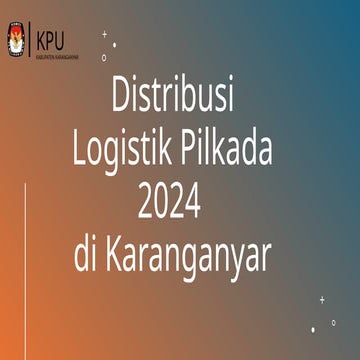distribusi logistik Pilkada untuk pilkada swrentak tahun 2024 kabupaten Karanganyar jawa tengah ...