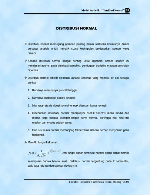 Distribusi normal | PDF