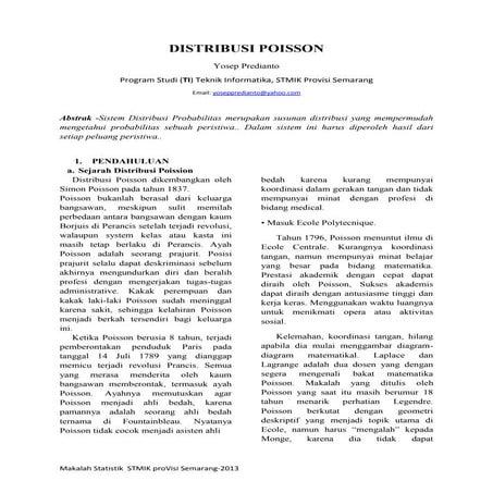 Distribusi poisson | PDF