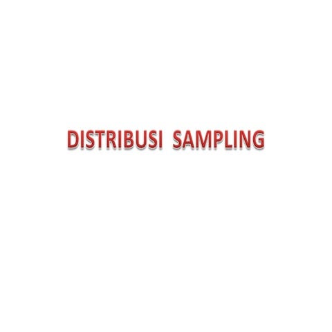 Distribusi sampling | PPT