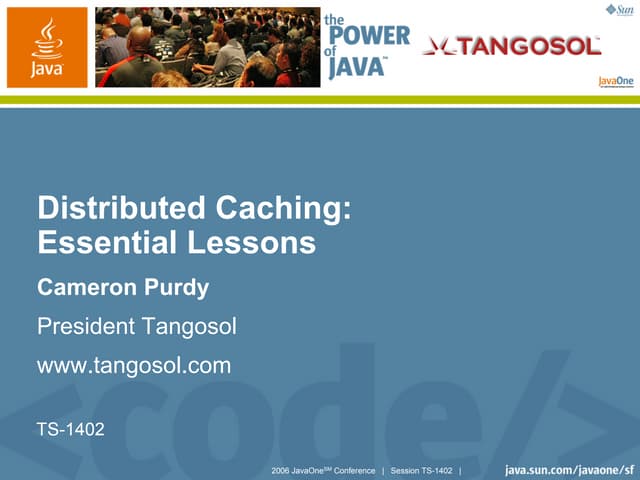 Distributed Caching Essential Lessons (Ts 1402) | PPT Distributed Caching Essential Lessons (Ts 1402) | PPT