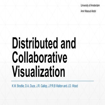 Distributed And Collaborative Visualization Pptx Graphics Software Computer Software And