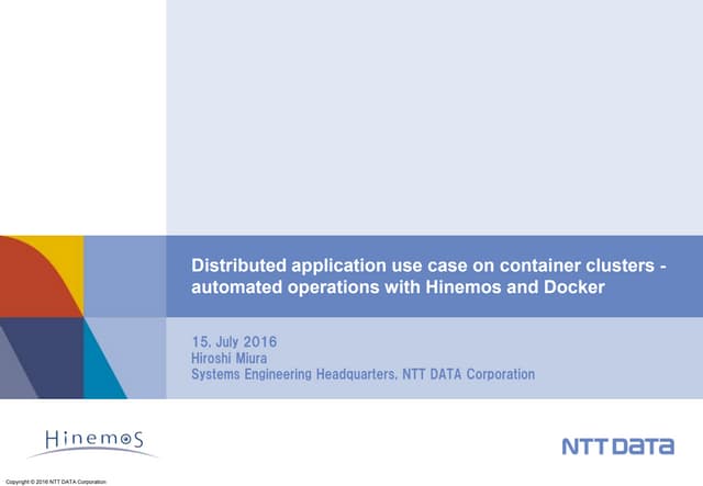 Distributed Application Usecase On Docker Ppt