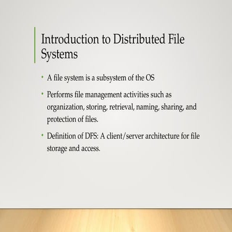 SUN Network File system - Design, Implementation and Experience | PPTX