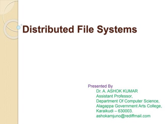 Distributed File Systems Dfs Ppt Operating Systems Computer 1956