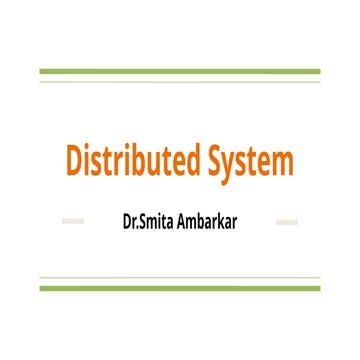 Distributed System the introductory concepts and RPC | PPT