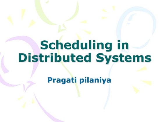 Scheduling | PPT