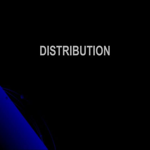 Distribution | PPT | Sales | Business