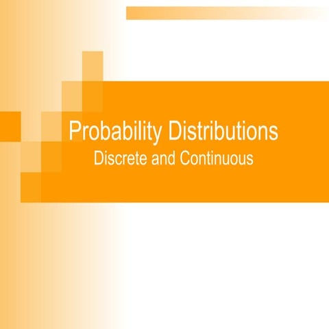 Probability distributions & expected values | PPTX