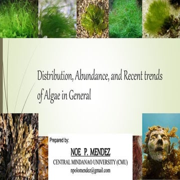 Identification and examination of Algae. | PPTX
