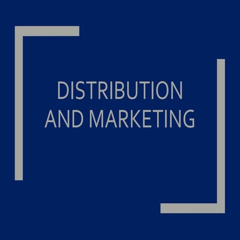 Distribution and marketing | PPTX