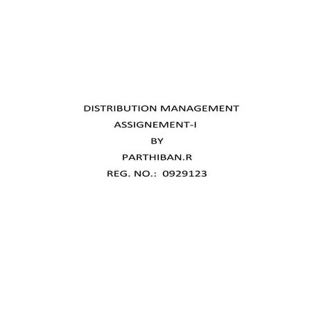 Distribution management | DOCX