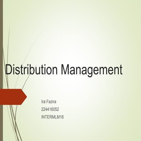 Distribution management | PPTX