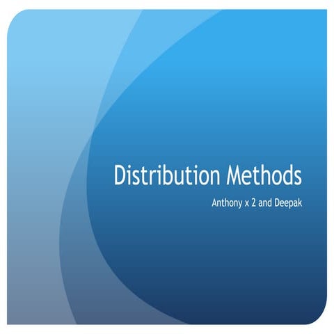 Distribution methods | PPT