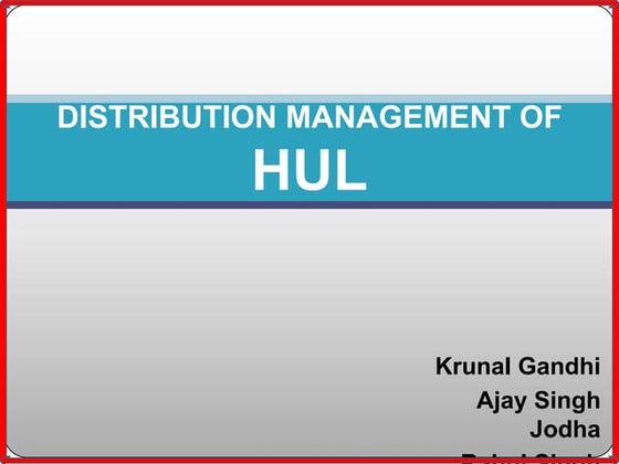 HUL Distribution Model | PDF
