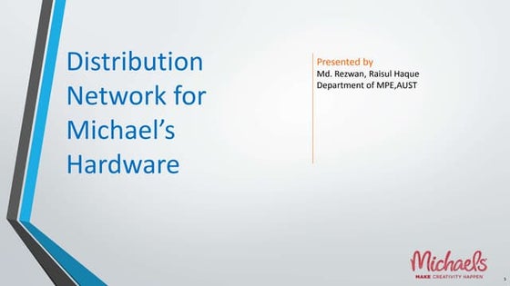 Distribution network for michael s hardware case study | PPTX