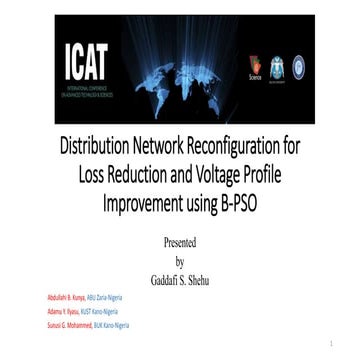 Distribution Network Reconfiguration For Loss Reduction And Voltage Ppt