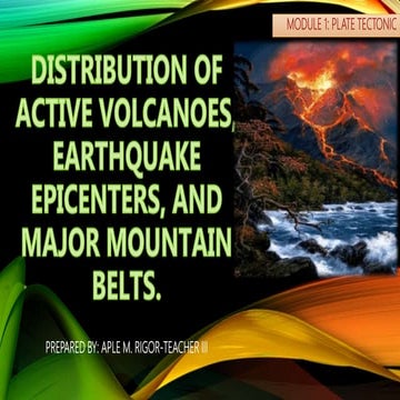 DISTRIBUTION OF ACTIVE VOLCANOES, EARTHQUAKE (1).pptx