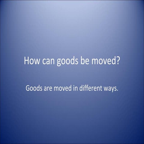 Distribution of goods and services | PPT
