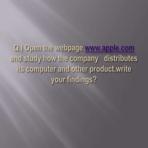 Distribution strategy of apple products | PPTX