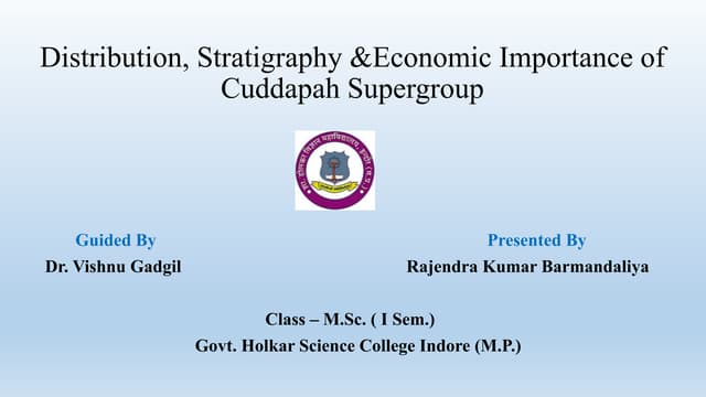 Vindhyan supergroup | PPTX