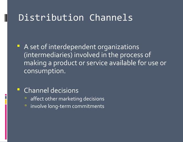 marketing principles in distribution channels | PPT
