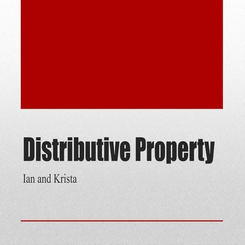 Distributive property | PPTX