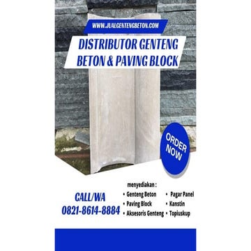 Distributor Genteng Beton Minimalis Batu | PDF